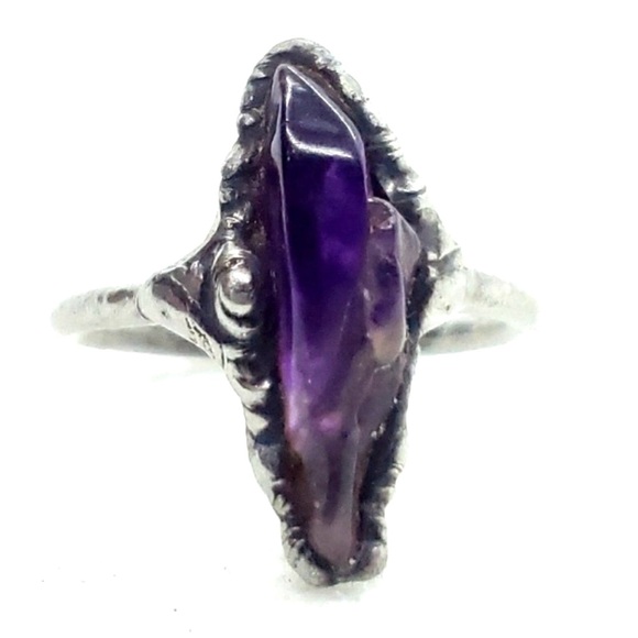Hand Crafted | Jewelry | Amethyst Fang Purple Tooth Claw Talon Spike Wolf Vamp Dark Goth Edgy ...